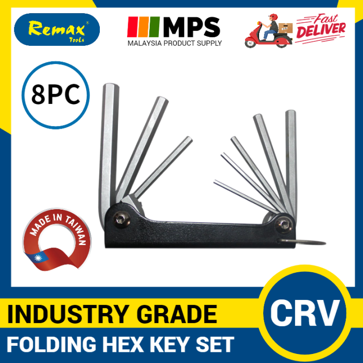 REMAX ALLEN KEY SET HEX KEY SET IN MM METRIC (1.5MM - 8MM) Carbon Steel ...