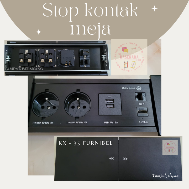 stop kontak meja minimalis - colokan meja murah surabaya - KX35 ...