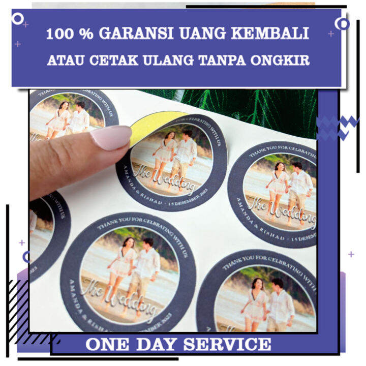 Cetak Sticker Label Bulat Wedding Stiker Pernikahan Souvenir Nikah ...