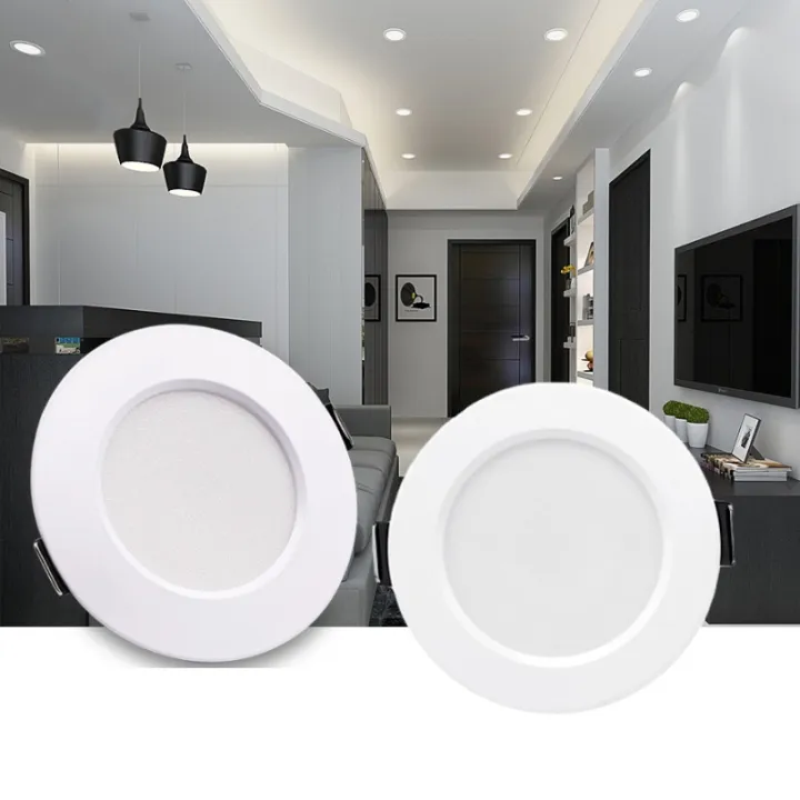Downlight Ceiling Light Simple Embedded Pin Light LED Tricolor Round ...