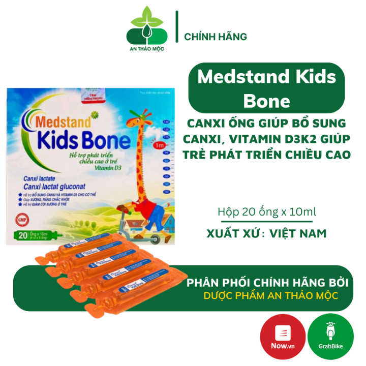 Siro calci dạng ống bẻ Medstand kids bone. Canxi ống cho bé bổ sung ...
