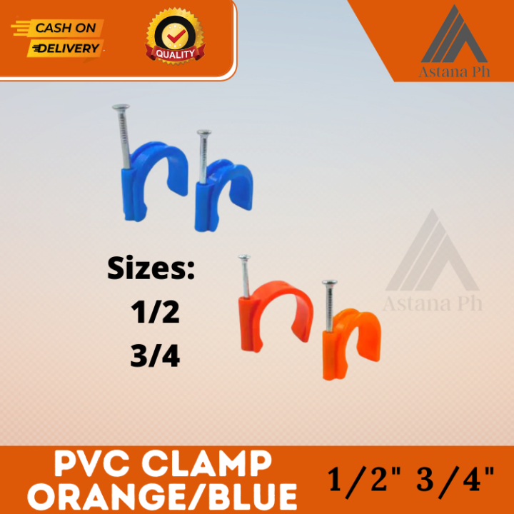 PVC CLAMP ORANGE/BLUE 1/2 & 3/4 | Lazada PH
