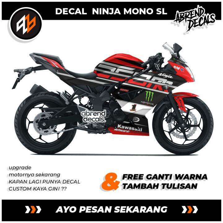 Decal Ninja Mono 250 SL Fullbody / Stiker Motor Kawasaki Ninja Mono ...