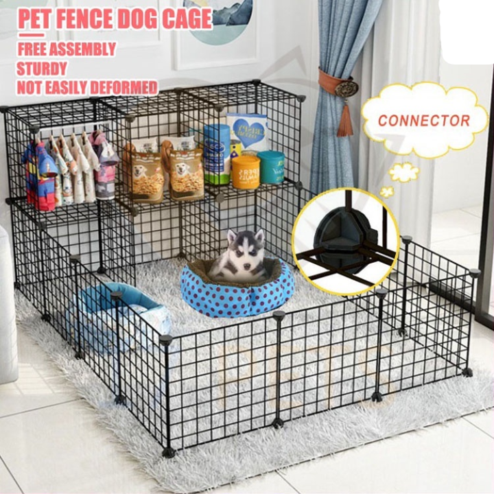 Dog Cage Stackable Pet Fence 35*35CM Cat Rabbit Fence Pet Cage DIY Pet ...