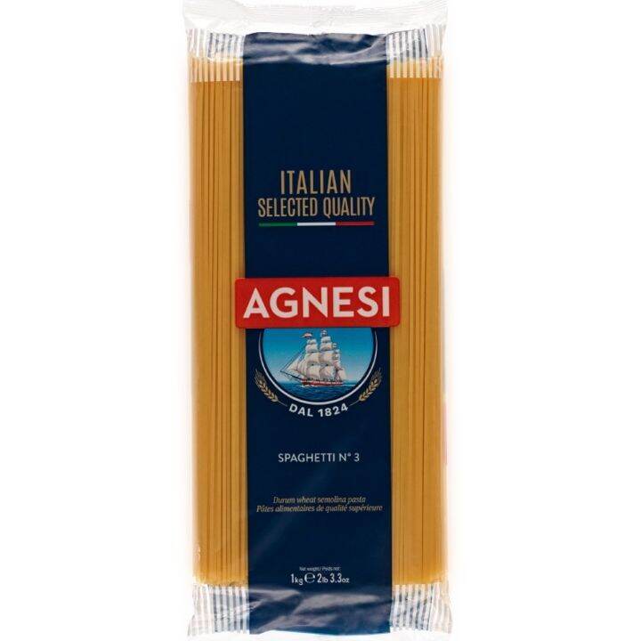 Agnesi Spaghetti No.3. 1kg. pasta spaghetti box pasta italian pasta ...