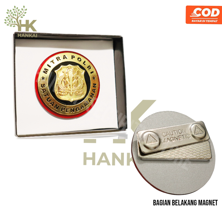 Pin Mitra Polri Magnet SATPAM SECURITY | Lazada Indonesia