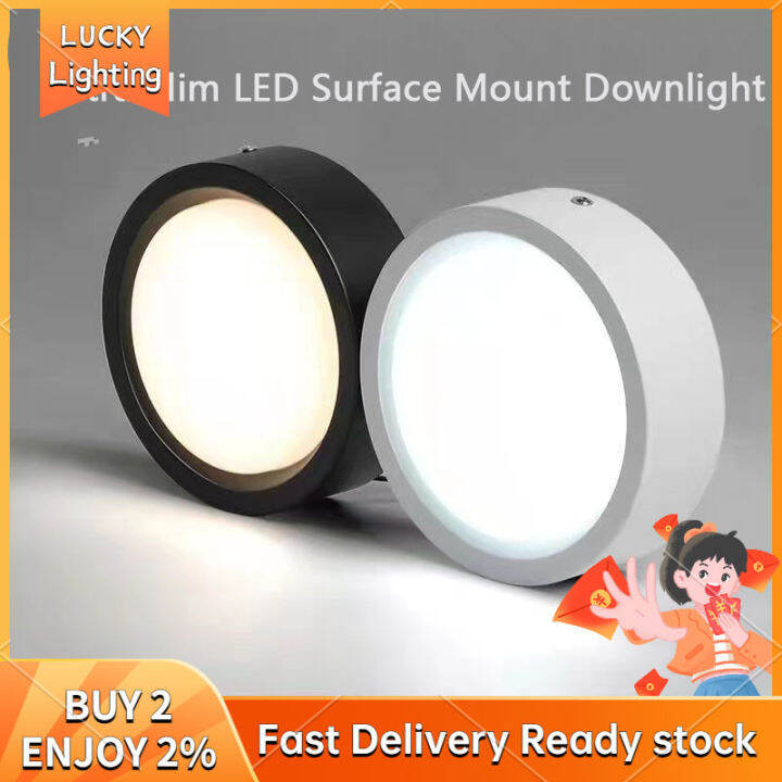220V 5W 10W 15W Surface Mounted LED Panel Light Downlight Ceiling ...