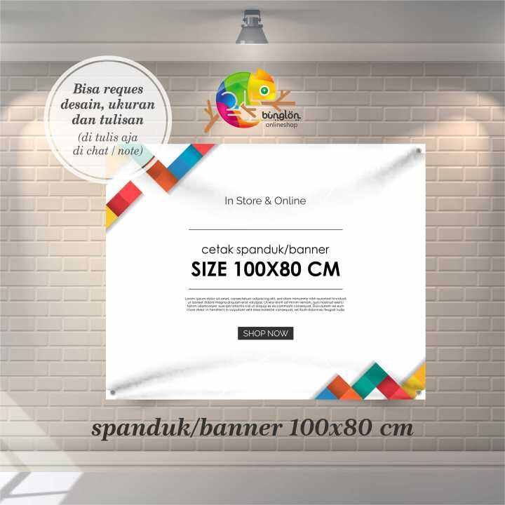 Size 100x80 Cm Cetak Spanduk Banner Custom Resques Desain, Ukuran ...