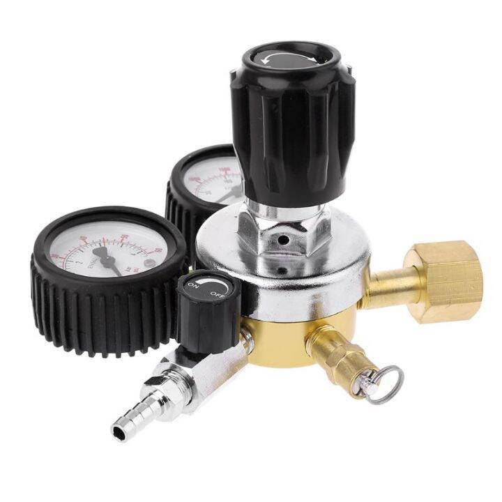 CO2 Regulator Keg Beer Regulator with Pressure Relief Valve for Gas 0-3000PSI (Dual Gauge ...