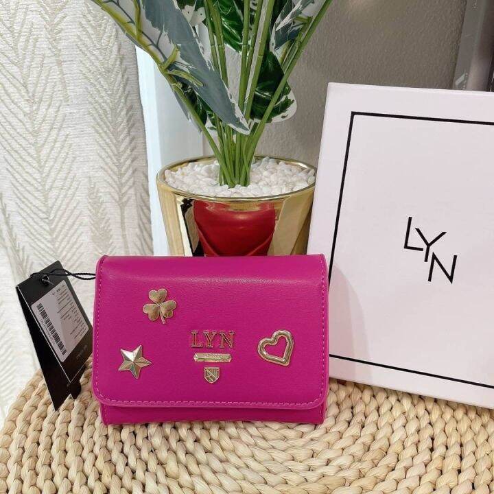กระเป๋าสตางค์ใบสั้น Lyn Short wallet ของแท้ พร้อมกล่อง | Lazada.co.th