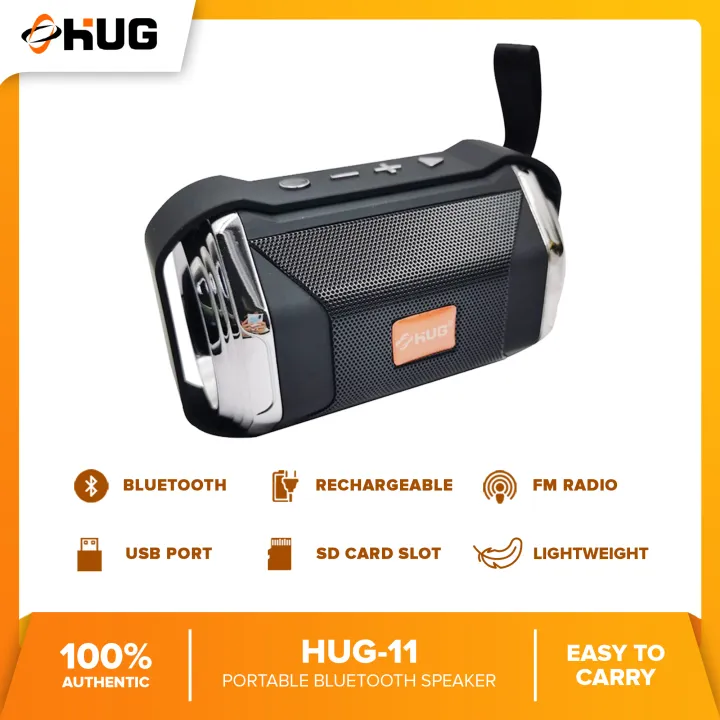 HUG Mini Wireless Portable Bluetooth Speaker (w/ USB & FM Radio) - HUG ...