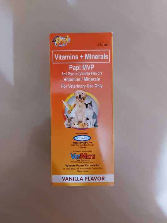 Papi MVP Multivitamins Syrup for Pets - Vanilla Flavor (120ml) | Lazada PH