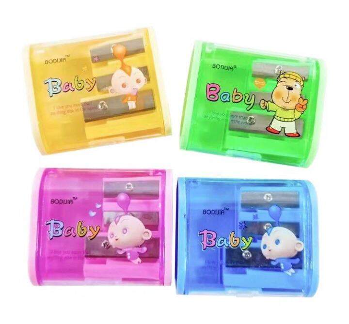 3 Holes rectangular Pencil Sharpener Manual Sharpeners | Lazada PH