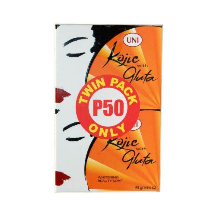 UNI KOJIC WHITENNG BEAUTY SOAP WITH GLUTA 90GX2 | Lazada PH
