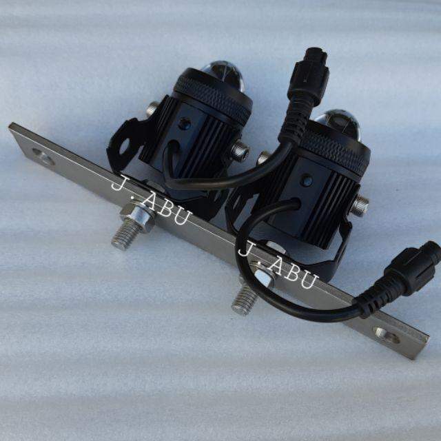 STAINLESS MDL MINI DRIVING LIGHT T-POST BRACKET FOR NMAX V1 V2 / AEROX ...