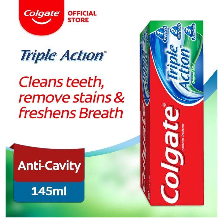 Colgate Triple Action Anti-Cavity Family Toothpaste 193g | Lazada PH