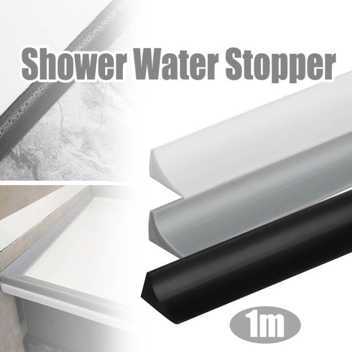 1M Shower Water Retaining Strip Bathroom Water Barrier Water Stopper ...