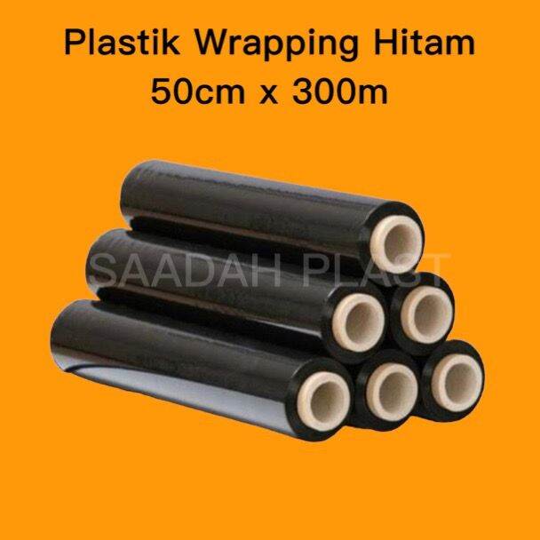 Stretch Film Hitam 50cm x 300m / Plastik Wrapping 50 cm x 300 m ...