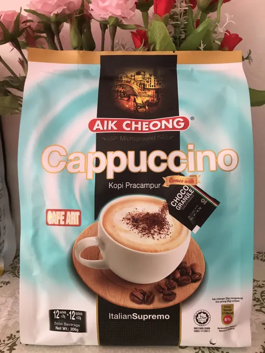 AIK CHEONG Cafe Art 3in1 300g (25g x 12 sachets) - Cappuccino | Lazada PH