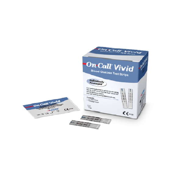 Ready Stock On Call Vivid Test Strip 25s blood glucose meter test strip ...
