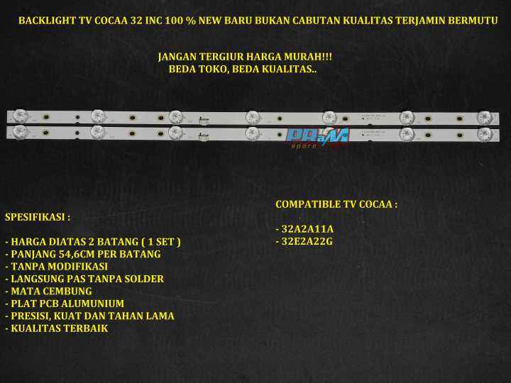 LAMPU LED BACKLIGHT TV COOCAA 32A2A11 A LED 32A2A11A | Lazada Indonesia