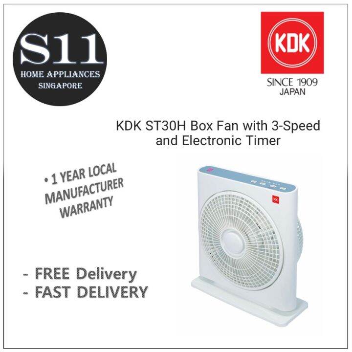KDK ST30H Box Fan with 3-Speed and Electronic Timer * 1 YEAR LOCAL KDK WARRANTY | Lazada Singapore