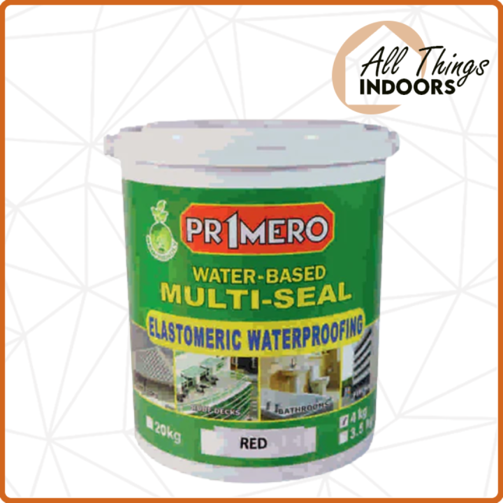 Primero Multi-Seal Elastomeric Waterproofing, Red, 4kgs | Lazada PH