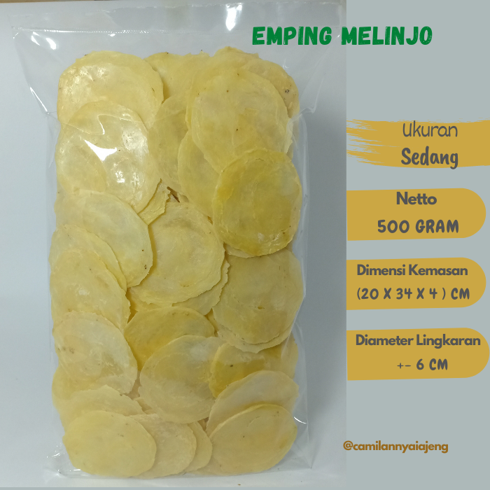 Emping Mentah Melinjo Tipis Super Asli Kebumen Ukuran Sedang 500 g ...