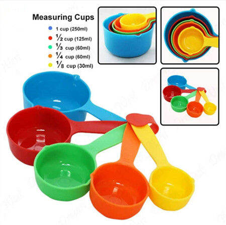 5 PCS Kitchen Tools Measuring Cups Spoon Cups Spoon(High quality, very ...
