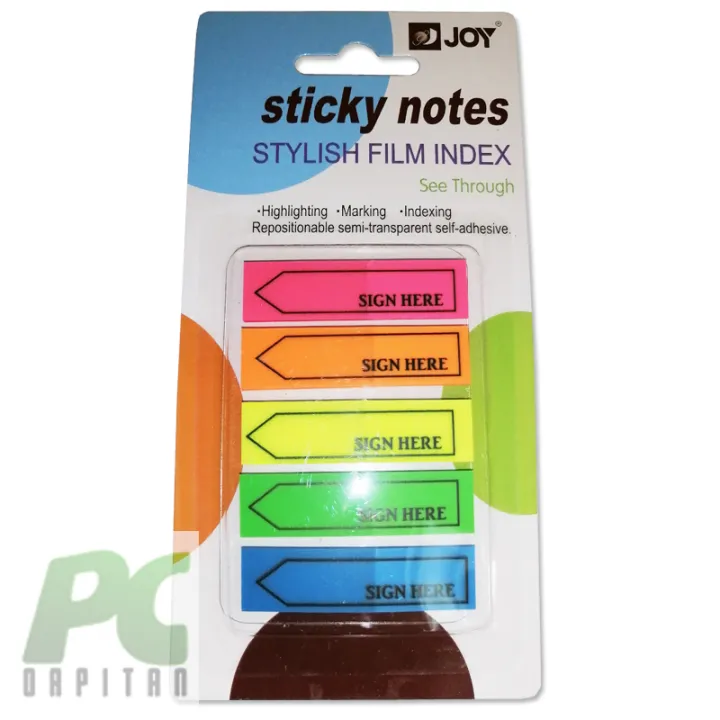 JOY STICKY NOTES STYLISH FILM INDEX | Lazada PH