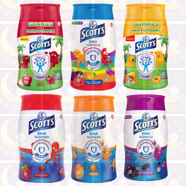 Scott's DHA Gummies 60's Scott’s Emulsion | Lazada