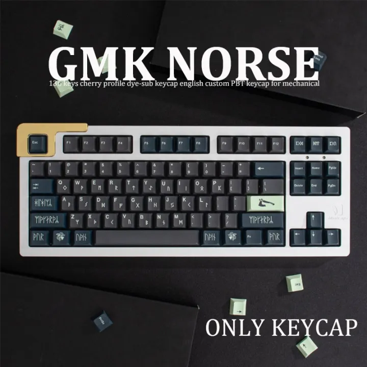 [HOT W] GMK NORSE 136 Keys Cherry Profile PBT Keycap English Custom ...