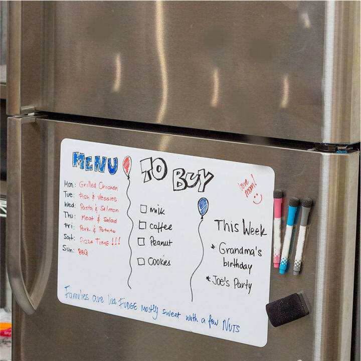 Portable Leave Messages Durable Soft Magnetic Whiteboard Refrigerator ...