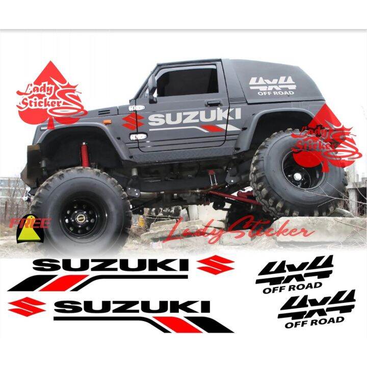 CUTTING STICKER MOBIL SUZUKI 4X4 OFF ROAD STICKER STIKER MOBIL SUZUKI ...