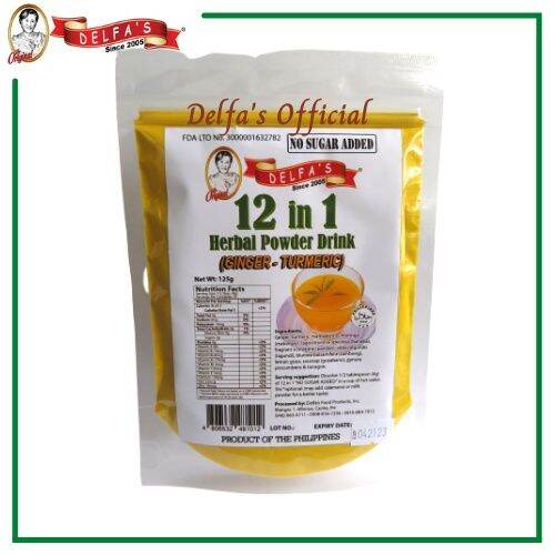 Delfa's 12 in 1 No Sugar Herbal Powder Drink (Ginger - Turmeric ...