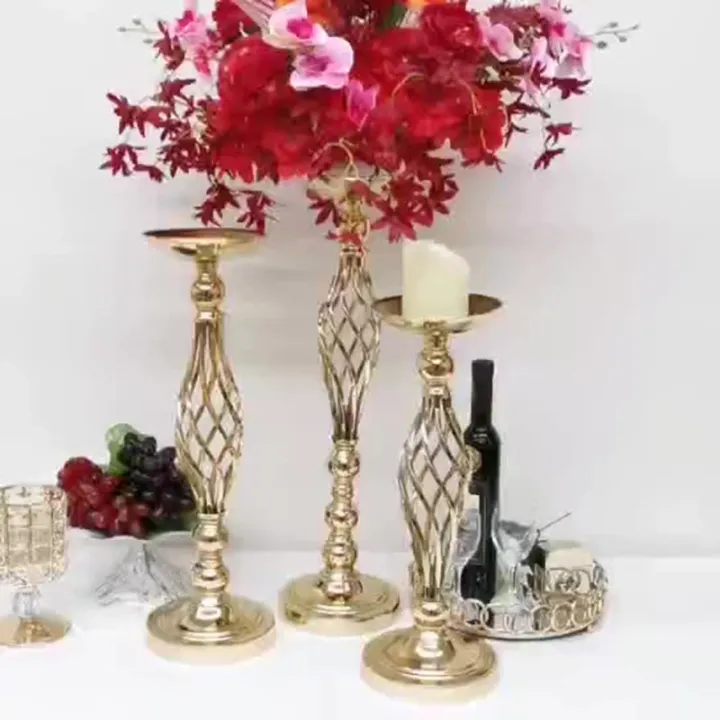 Wrought Iron Flower Stand Flower Vase Wedding Centerpiece Lead Road ...