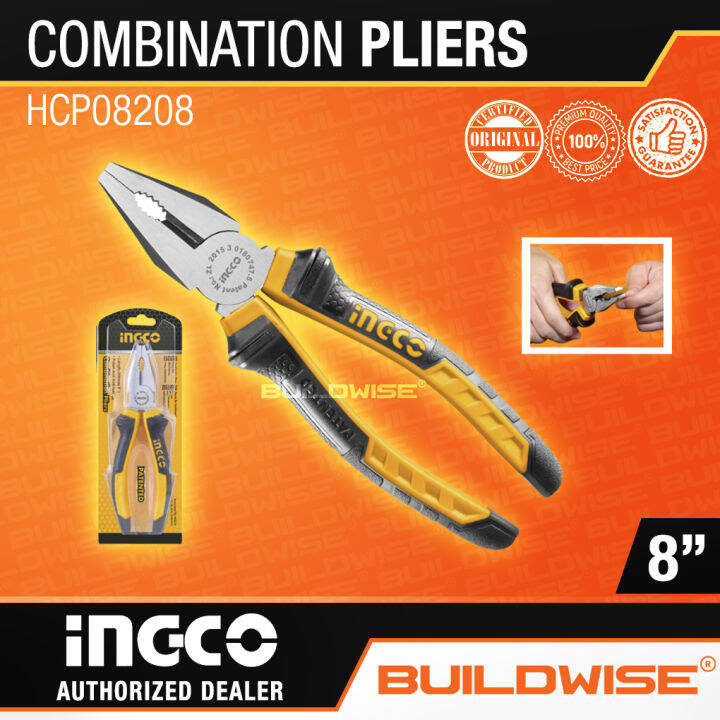 Ingco Combination Plier 8" HCP08208「BUILDWISE®」 *NEW ARRIVAL* | Lazada PH