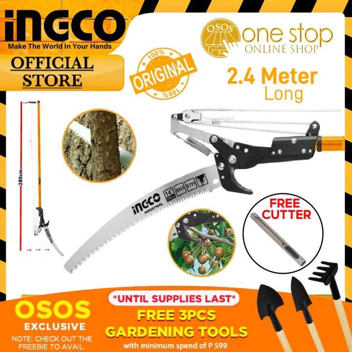 INGCO Original Extendable Pole Saw Tree Grass Cutter Trimmer Pruner ...