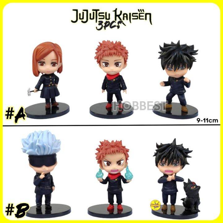Action Figure JUJUTSU KAISEN isi 3 pcs Miniatur Topper Kue Pajangan ...