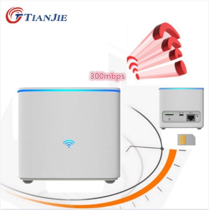 TIANJIE 300Mbps Wireless Router 4G Wifi LTE High Speed Unlocked Mobile ...
