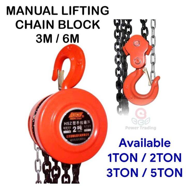 1TON PRC MANUAL CHAIN BLOCK MINI HOIST CRANE 3M 6M CHAIN | Lazada