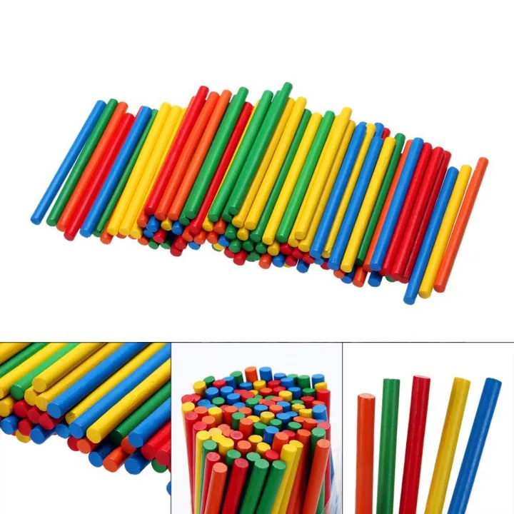 Wooden Counting Sticks (100 pcs) Mathematics Learning Educational Toy ...