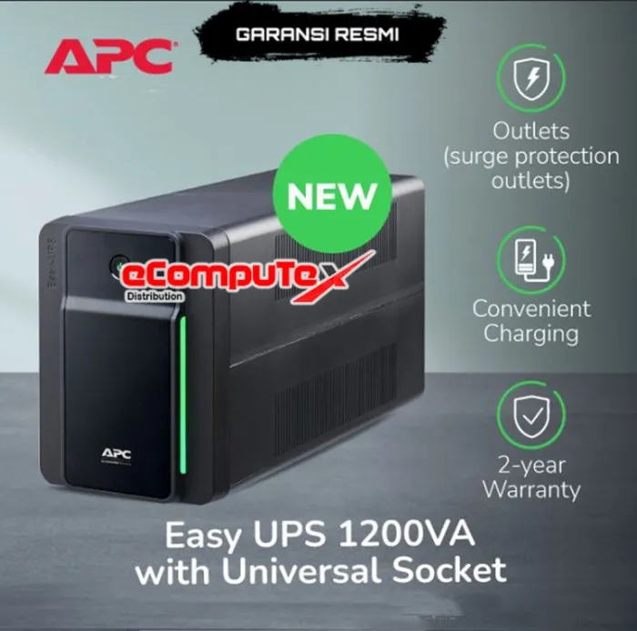 UPS APC EASY BVX1200LI-MS / BVX 1200VA 650W - GARANSI RESMI | Lazada Indonesia