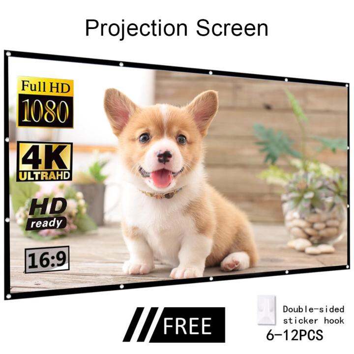 Portable 16:9 4K Projector Screen Indoor Proyector Movie Screen Outdoor ...