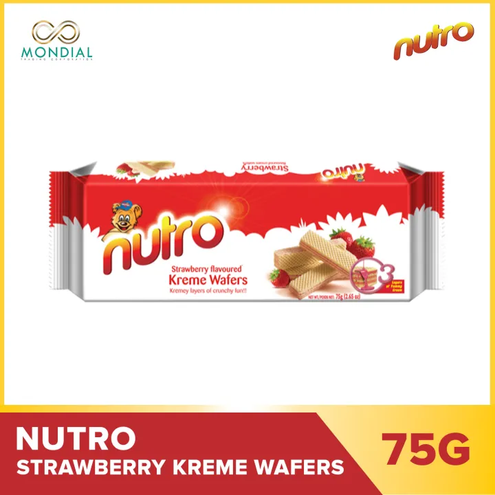 NUTRO - Strawberry Flavoured Cream Wafers 75g | Lazada PH