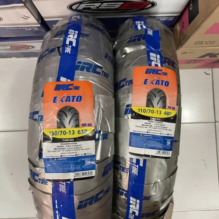 IRC NMAX STOCK TIRE SIZE 110/70/13 130/70-13 FREE SEALANT AND PITO ...
