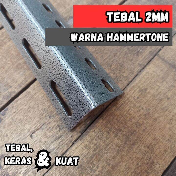 BESI SIKU LUBANG SIKU RAK PANJANG 60cm - 100cm TEBAL 2mm 2 MILI WARNA ...
