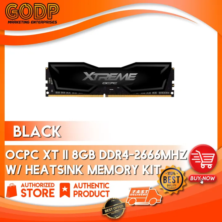 OCPC XT II 8GB DDR4-2666MHZ with Heatsink Memory Module Gaming Memory PC Memory RAM Computer ...