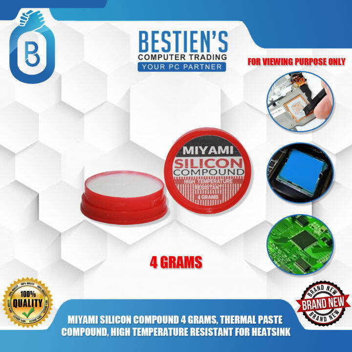 MIYAMI SILICON COMPOUND 4 GRAMS, THERMAL PASTE COMPOUND, HIGH ...