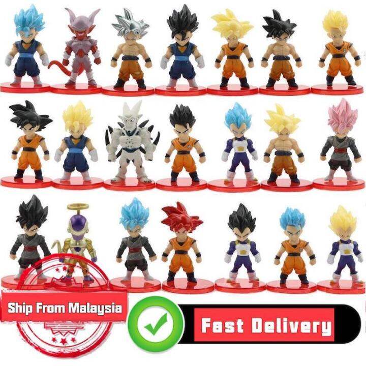21pcs Dragon Ball Super Saiyan God Action Figure Son Goku Gohan Vegeta ...